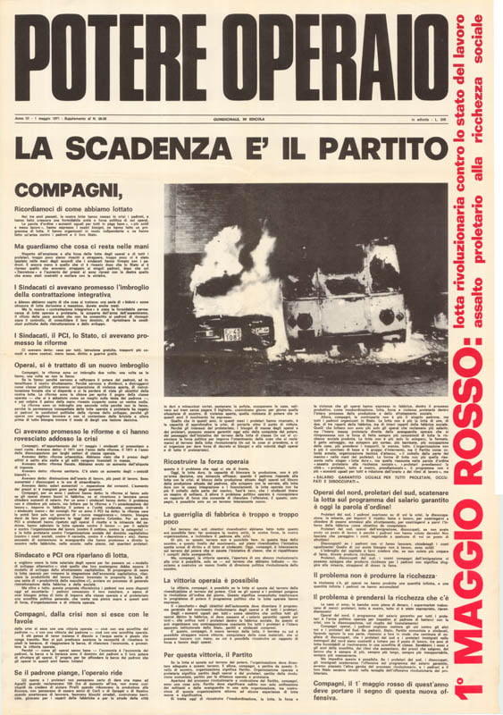 Potere operaio - La scadenza è il partito - Archivio Autonomia